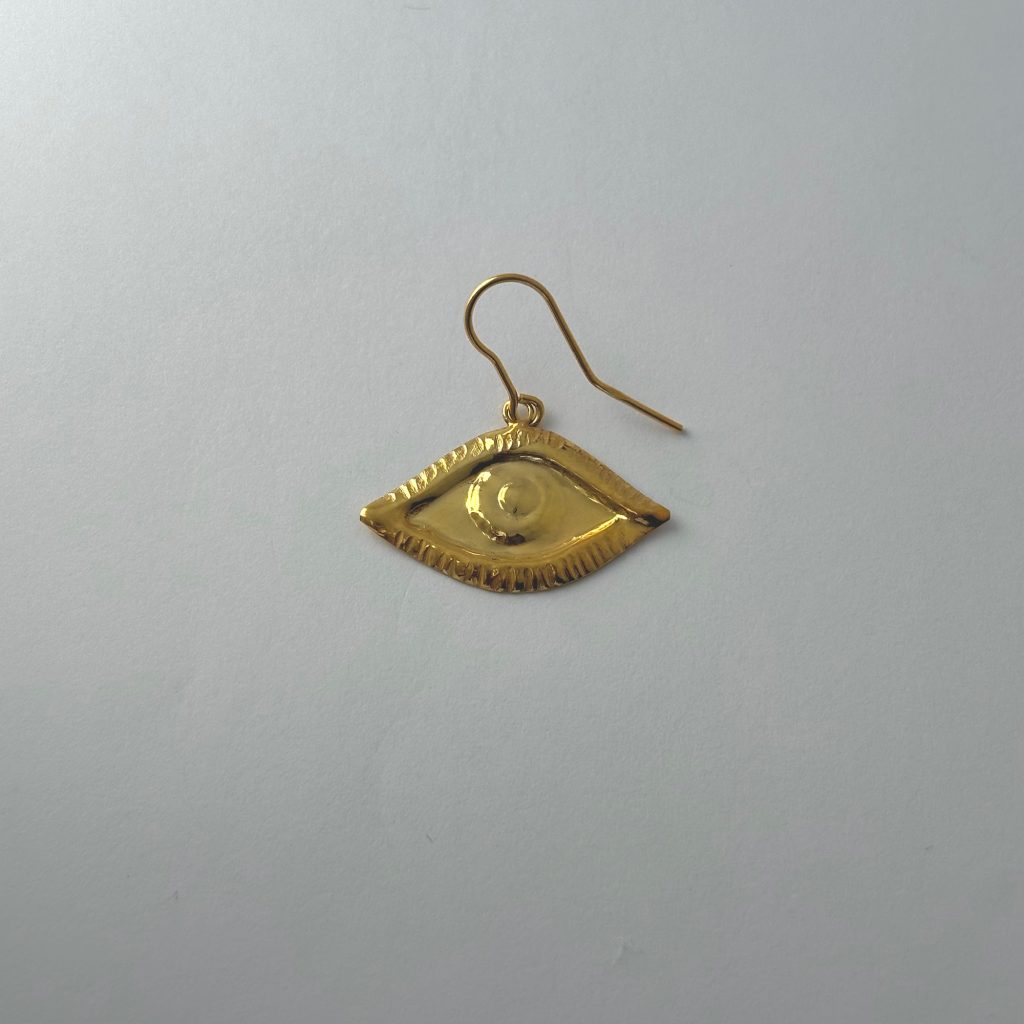EYE EARRING GOLD SMALL - Tradition Now